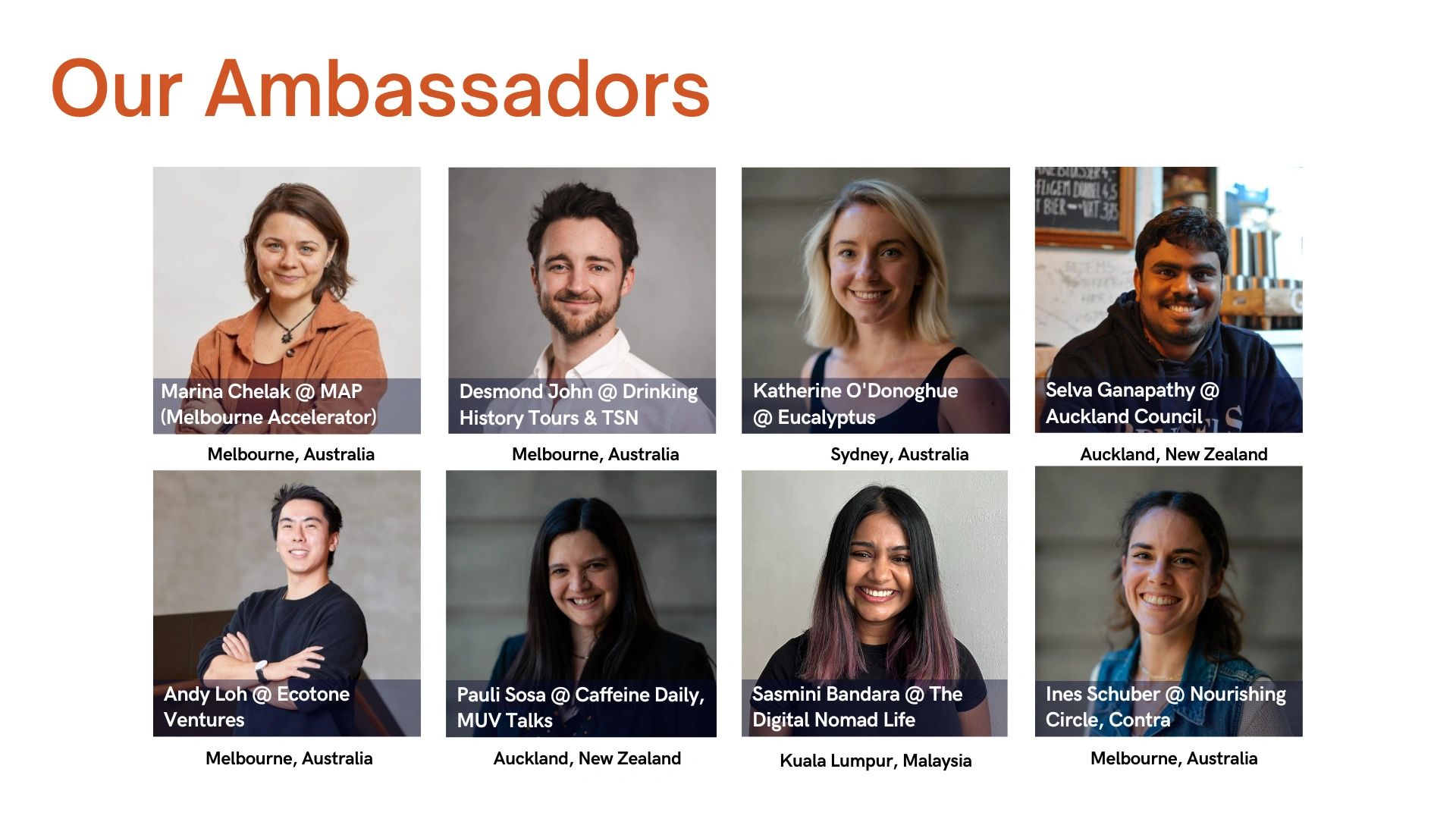 Announcing our Ambassadors in Program #5