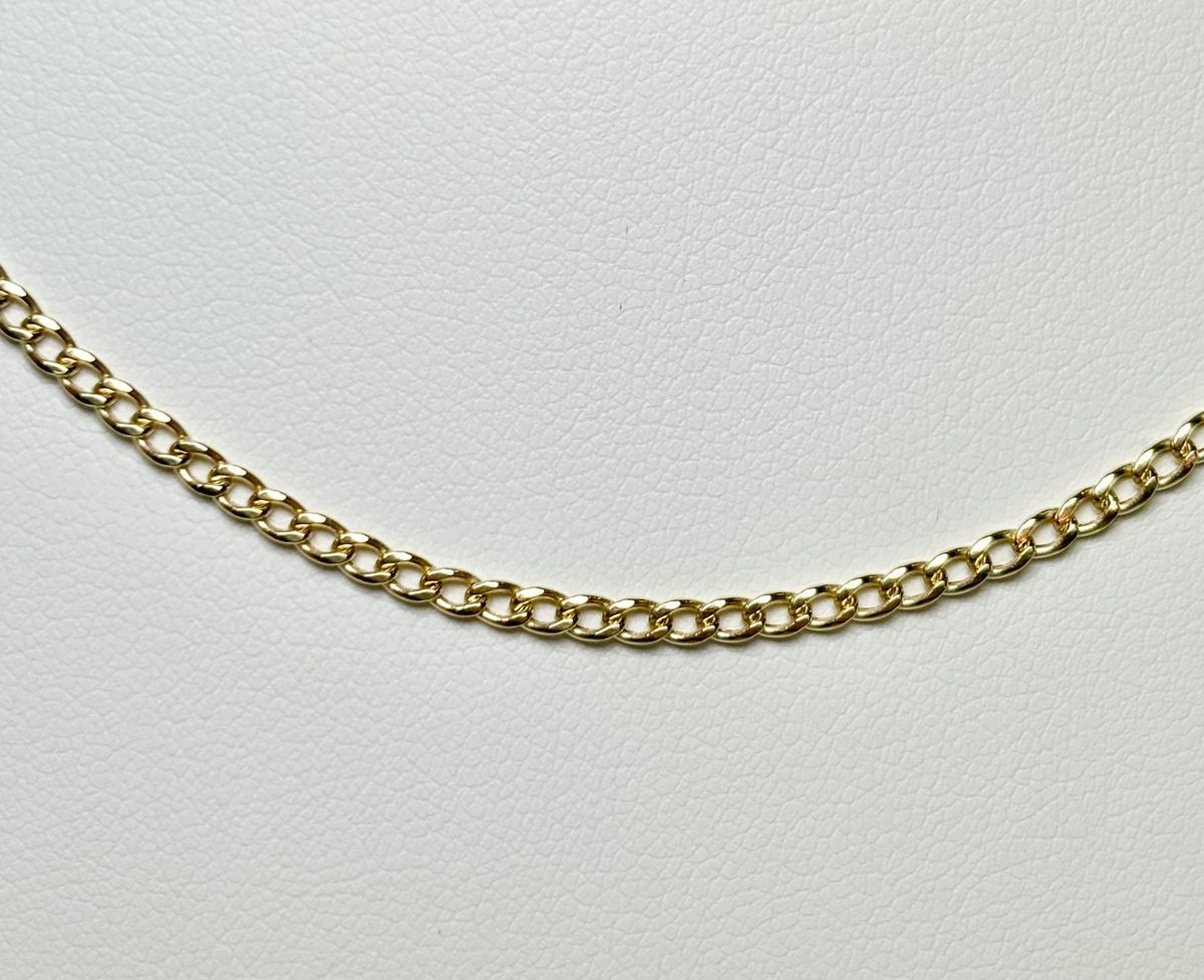 18" 10k Yellow Gold 2mm Cuban Chain