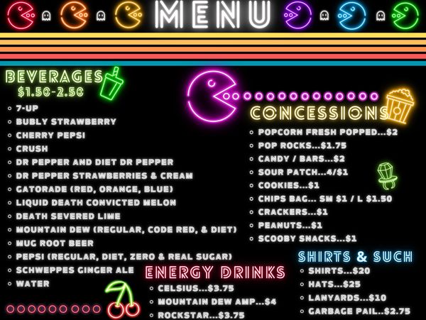 Beverages and Snacks Menu