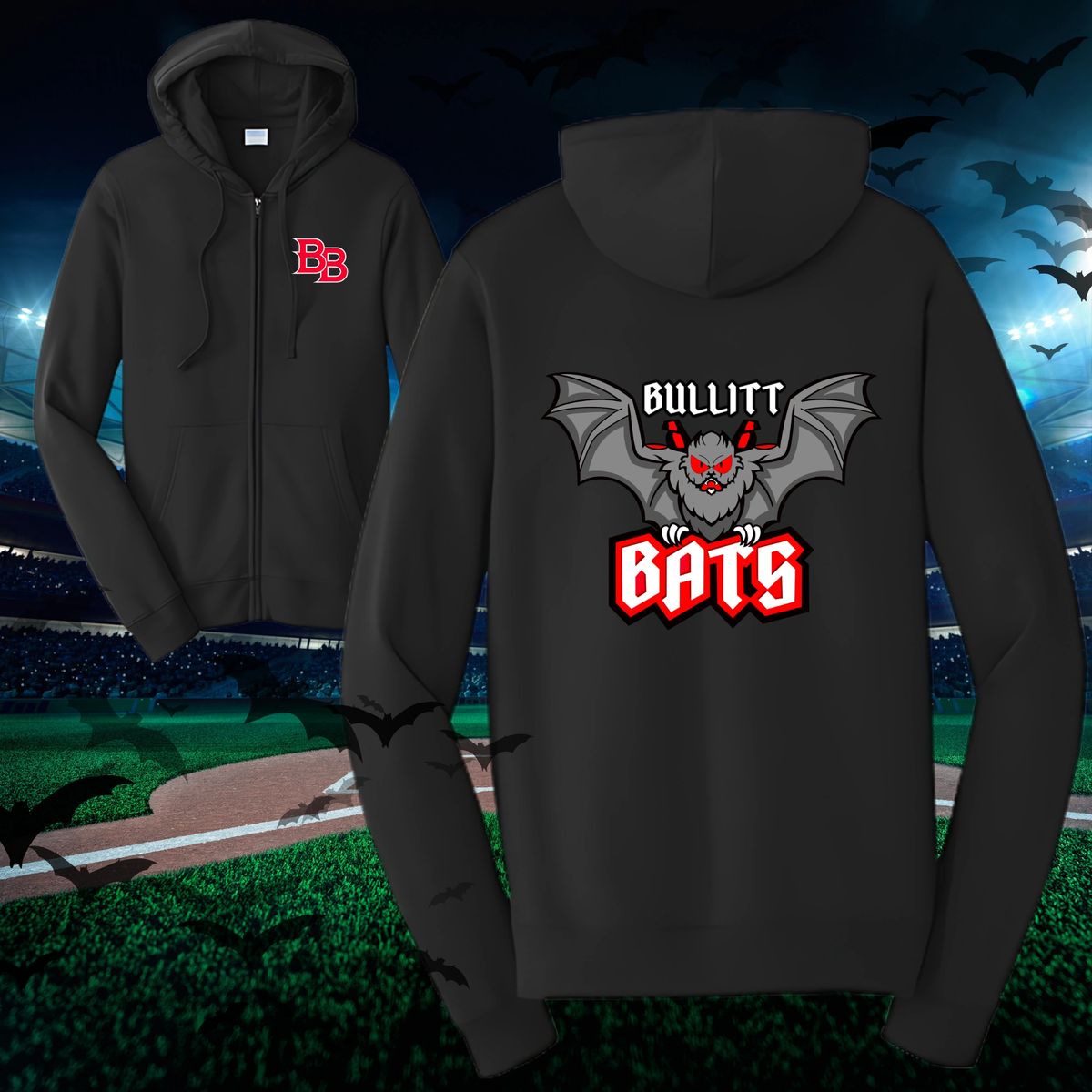 Bullitt Bats Full Zip Hoodie
