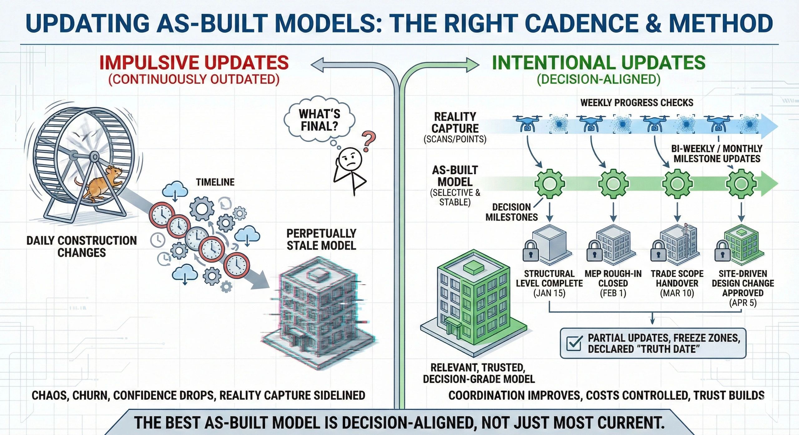 Updating As-Built Models: When & How Often