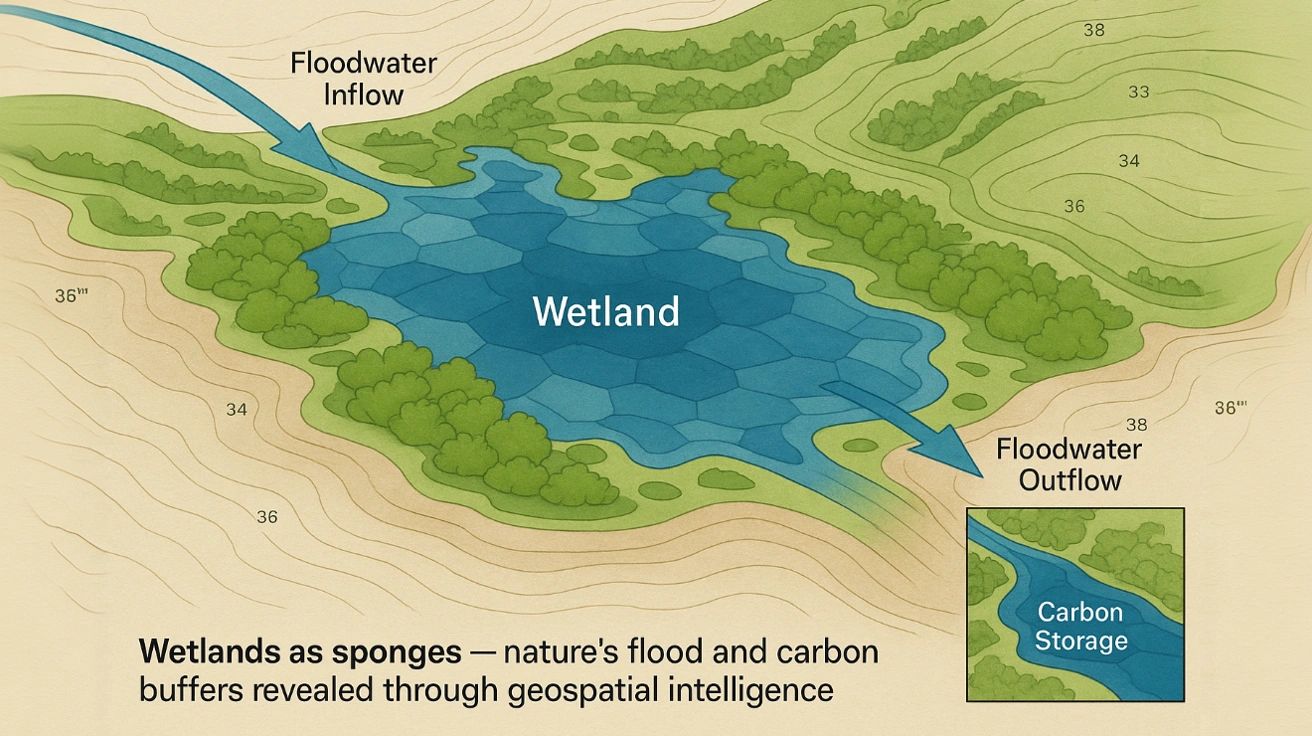 Wetlands as Sponges: Flood Moderation and Carbon Sinks