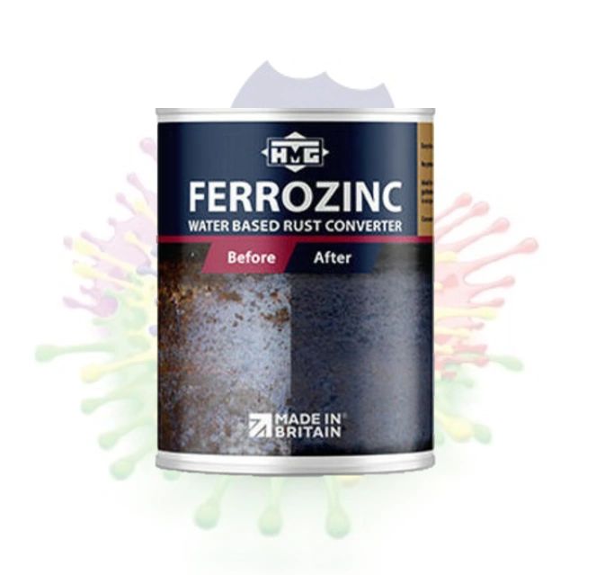 Water based Rust Convertor Ferrozinc 1 Litre - Car Paint Primer Coating HMG