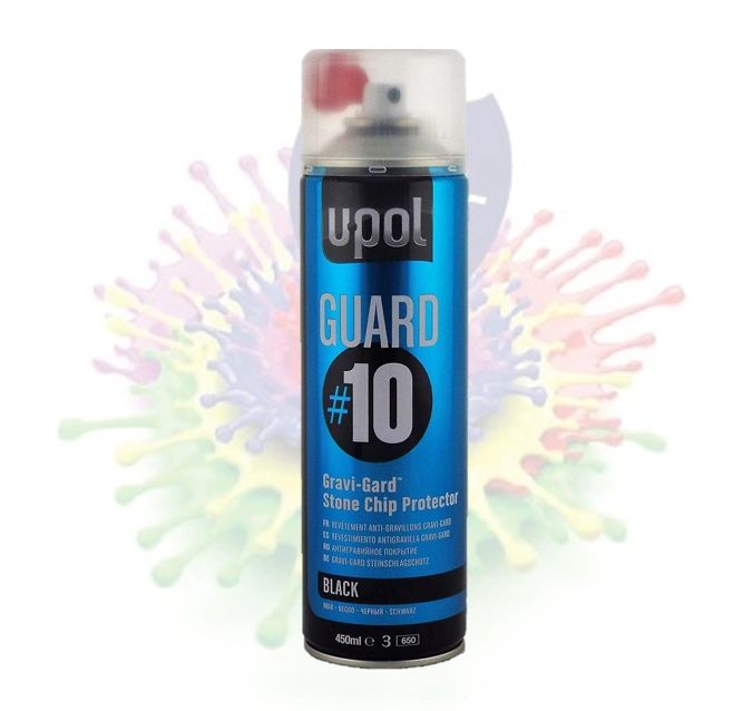 Upol Guard 10 Gravi-Gard Stone Chip Protector Black Aerosol 450ml ...
