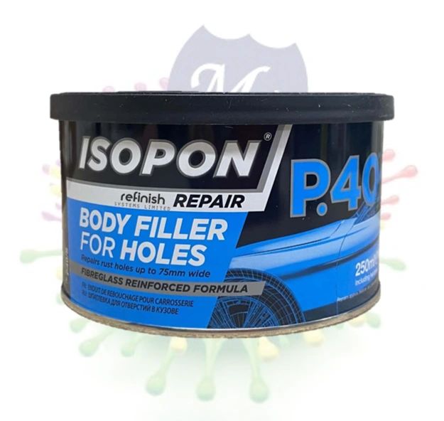 Upol Isopon P40 Fibre Glass Body Filler Compound Repair Paste 250ml ...
