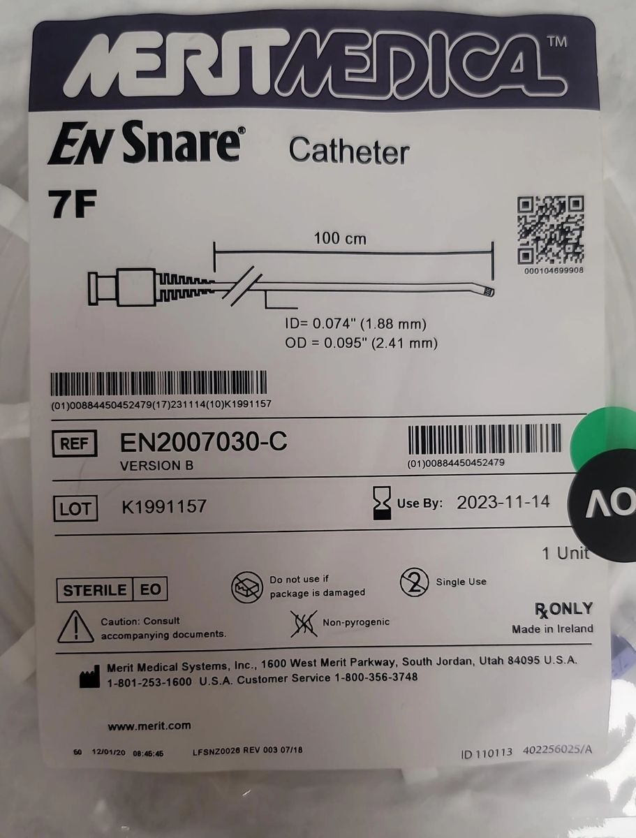Merit Medical EN2007030-C En Snare Catheter 7Fr x 100cm (X)