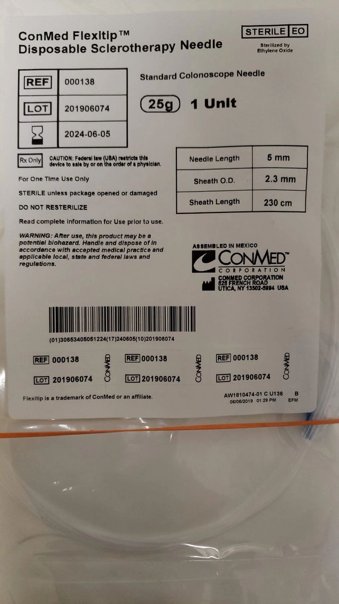 ConMed 000138 FlexTip Disposable Sclerotherapy for Varices Needle ...