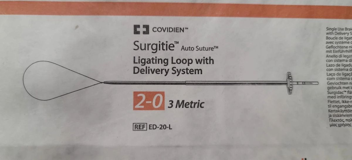 Covidien ED-20-L Surgitie Ligating Loop with Delivery System 2-0 (3 ...