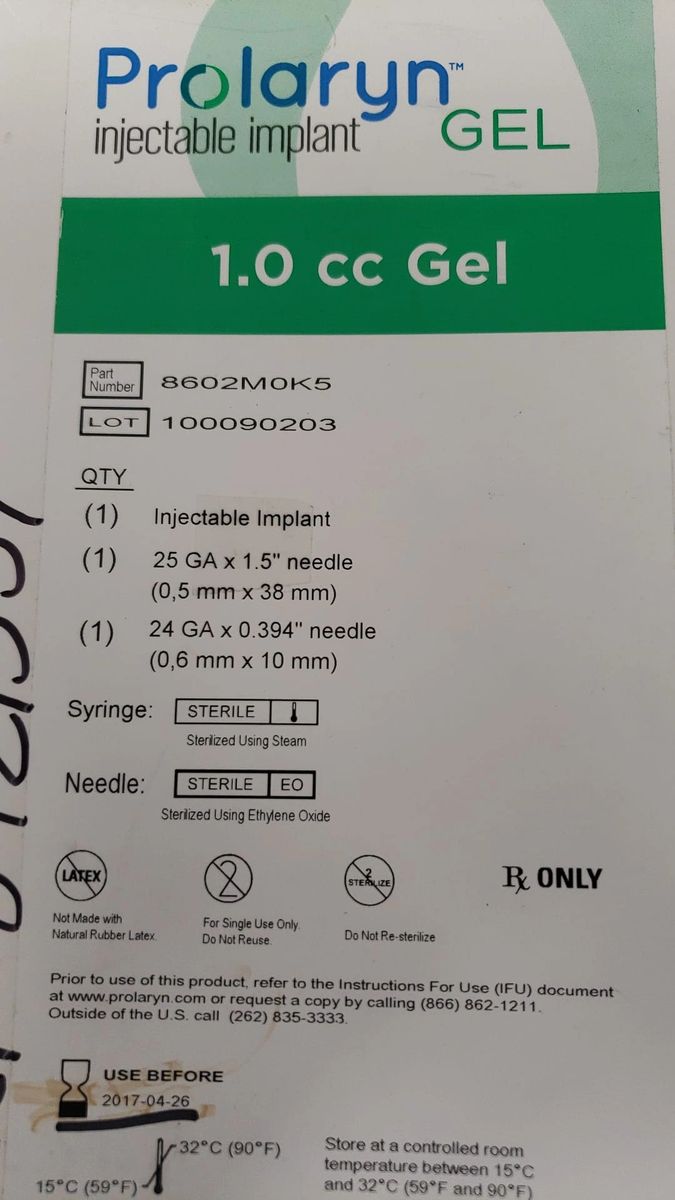 MERZ AW00235-00 gel injectable implant 1cc (X)