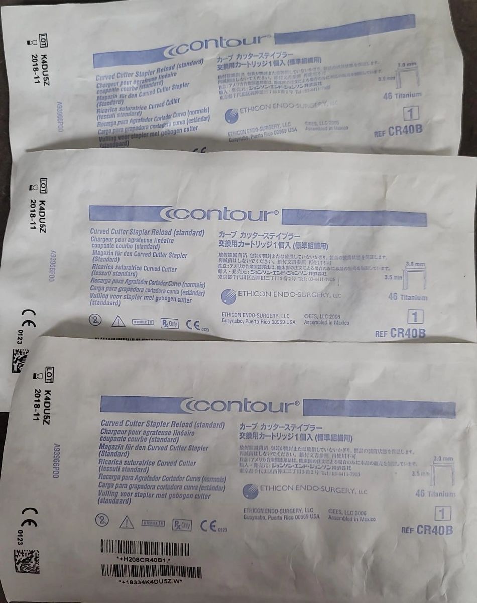 ETHICON CR40B Contour Curved Cutter Staple reloading Unit, Blue ...