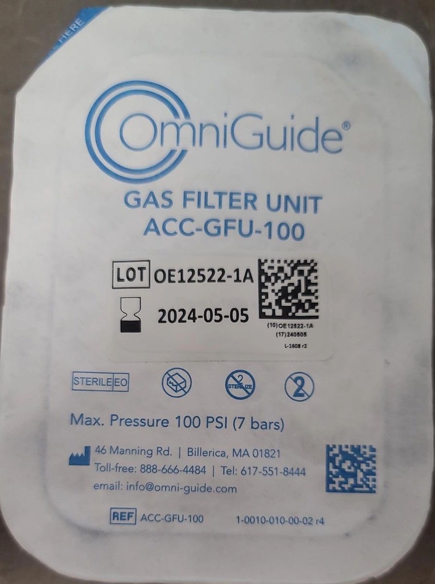 OMNIGuide ACC-GFU-100 Gas Filter Unit (In Date)