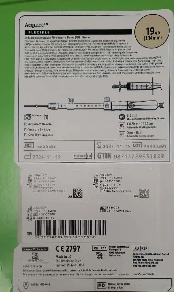 Boston Scientific 5558 AQUIRE FLEXIBLE Endoscopic Ultrasound Fine ...