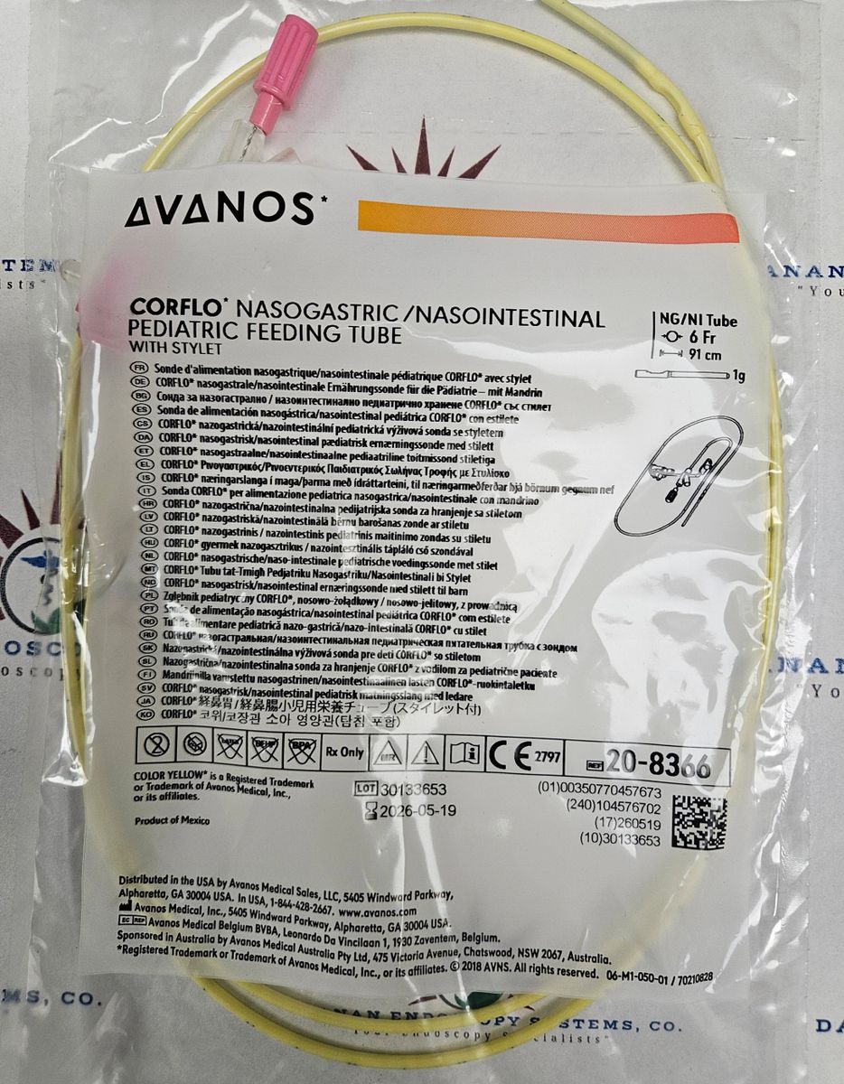 AVANOS 20-8366 CORFLO NASOGASTRIC/NASOINTESTINAL PEDIATRIC FEEDING TUBE ...