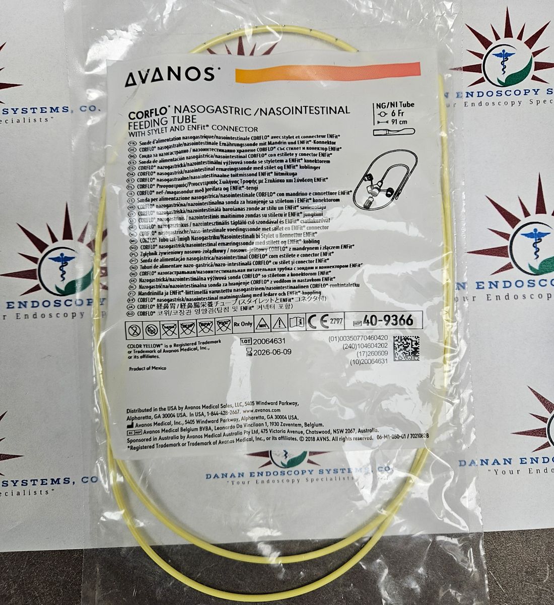 AVANOS 40-9366 CORFLO NASOGASTRIC/NASOINTESTINAL FEEDING TUBE WITH ...