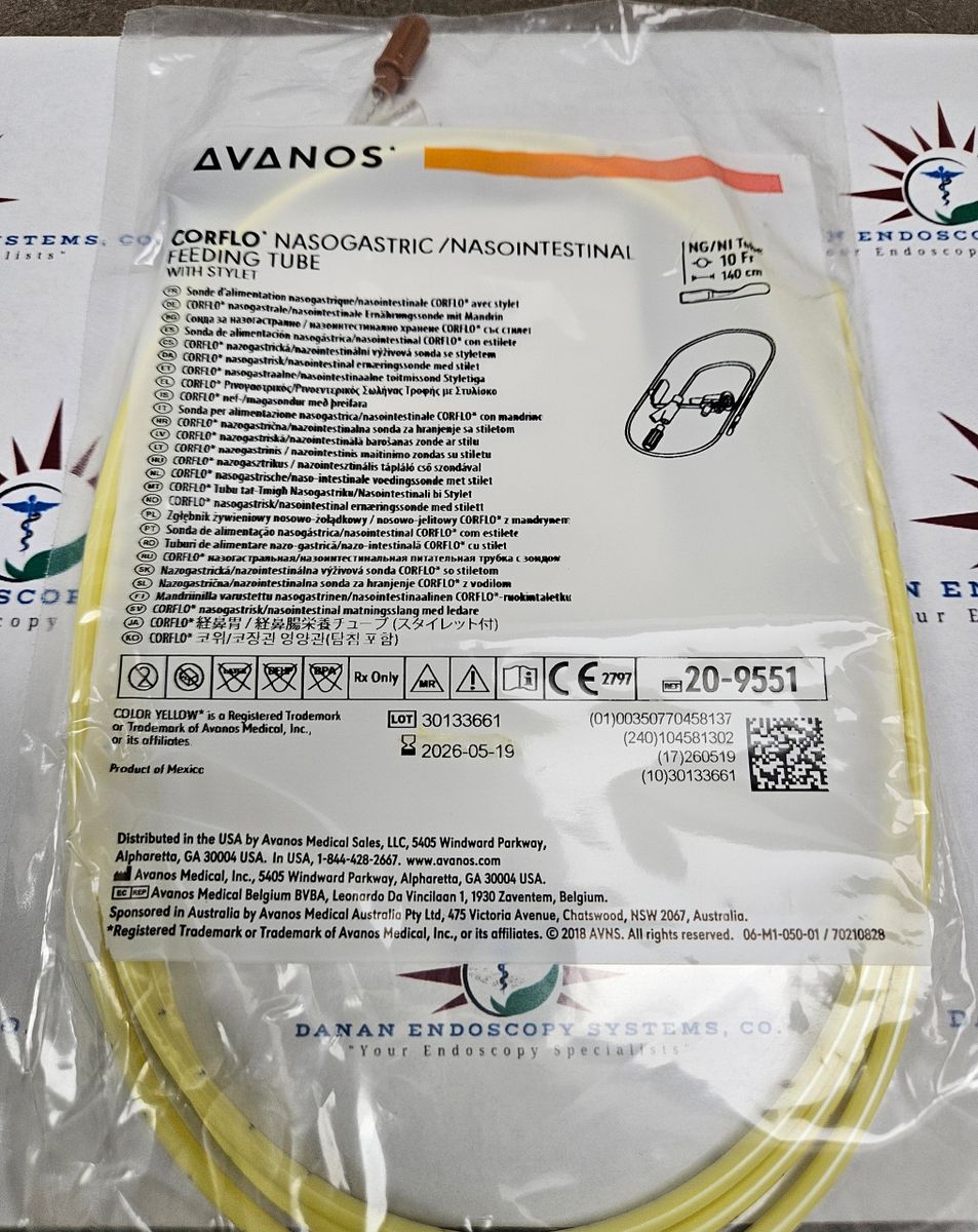 AVANOS 20-9551 CORFLO NASOGASTRIC/NASOINTESTINAL FEEDING TUBE WITH ...