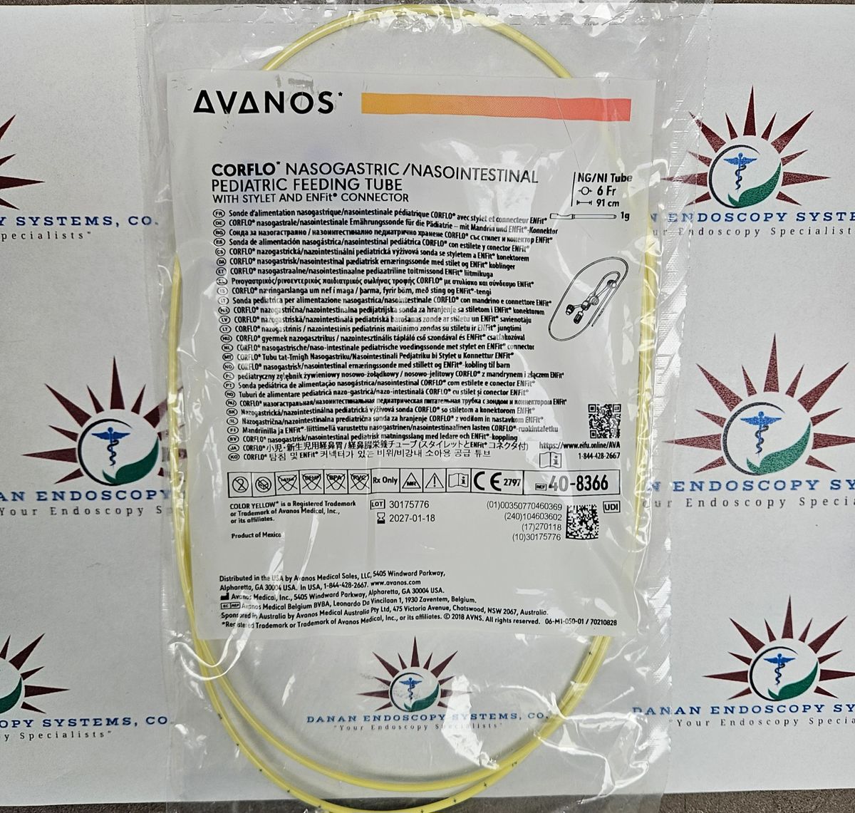 AVANOS 40-8366 CORFLO NASOGASTRIC/NASOINTESTINALPEDIATRIC FEEDING TUBE ...