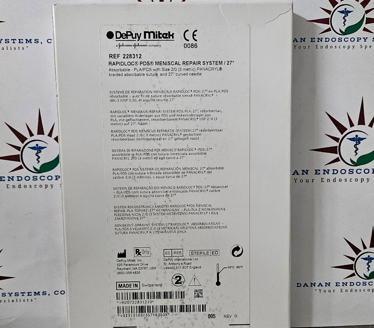 DePuy Mitek 228312 RAPIDLOC PDS MENISCAL REPAIR SYSTEM/27° (X)