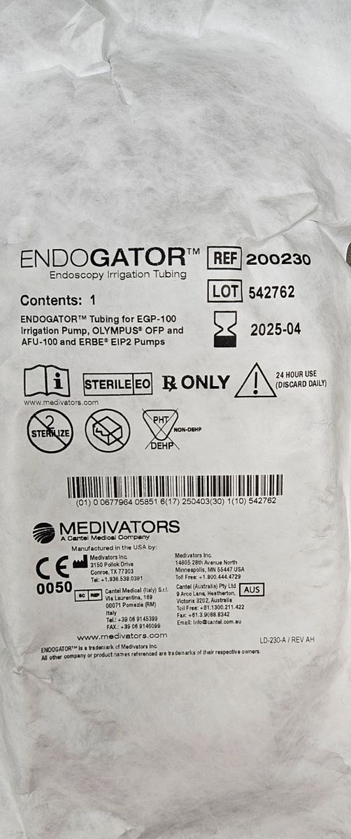 MEDIVATORS ENDOGATOR 200230 Endoscopy Irrigation Tubing, IN-DATE