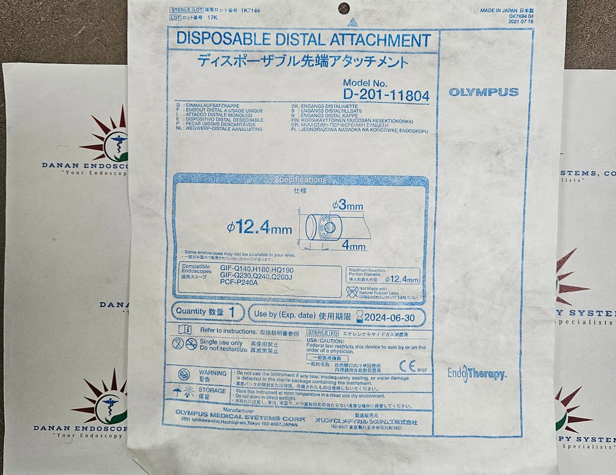 OLYMPUS D-201-11804 DISPOSABLE DISTAL ATTACHMENT 12.4 mm, (X)