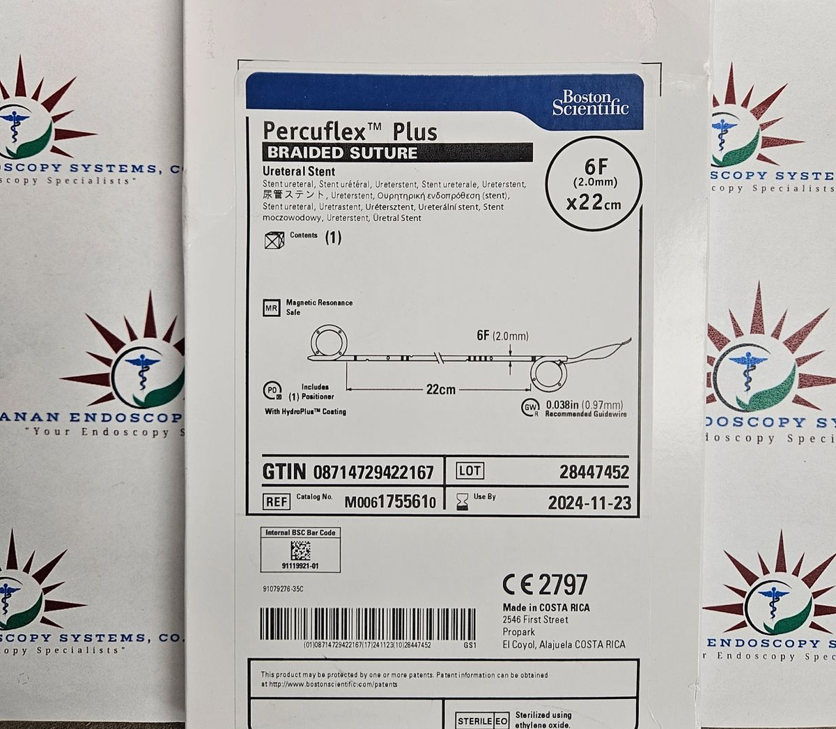 BOSTON SCIENTIFIC 175-561 Percuflex Plus Braided Suture Ureteral Stent ...