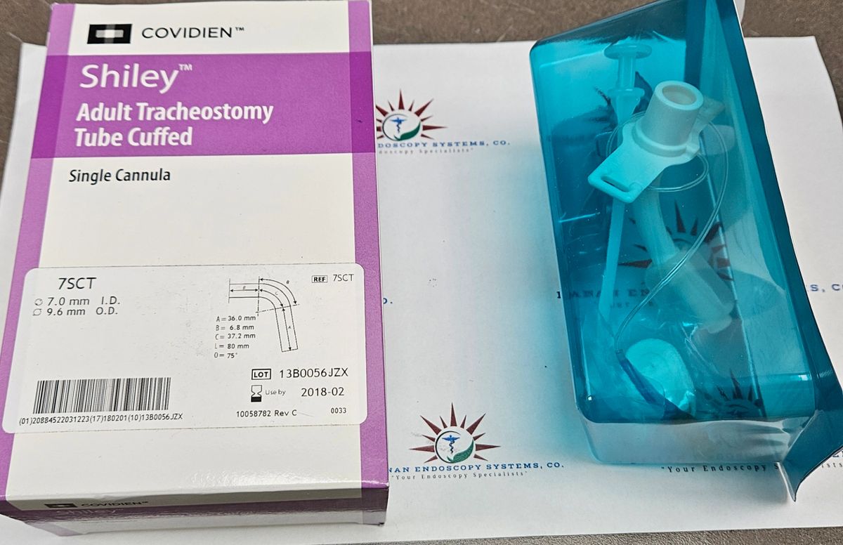 COVIDIEN 7SCT Shiley Adult Tracheostomy Tube Cuffed Single Cannula, 7.0 ...