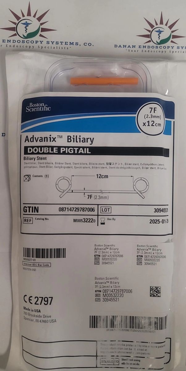 Boston Scientific 3222 Advanix Biliary Stent (Double Pigtail) 7Fr. X ...