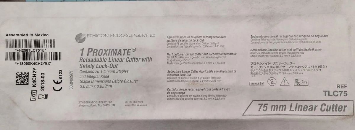 ETHICON ENDO-SURGERY TLC75 1 PROXIMATE Reloadable Linear Cutter with ...