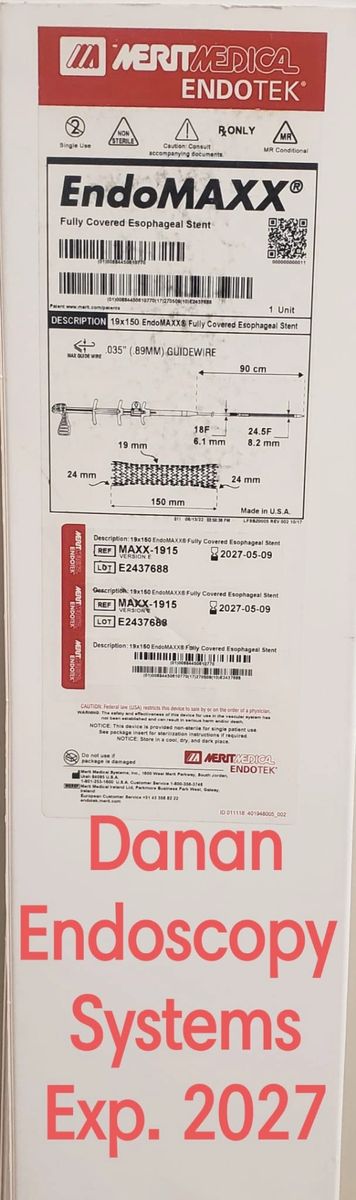 Merit Medical MAXX-1915 EndoMAXX Fully Covered Esophageal Stent 19 X ...