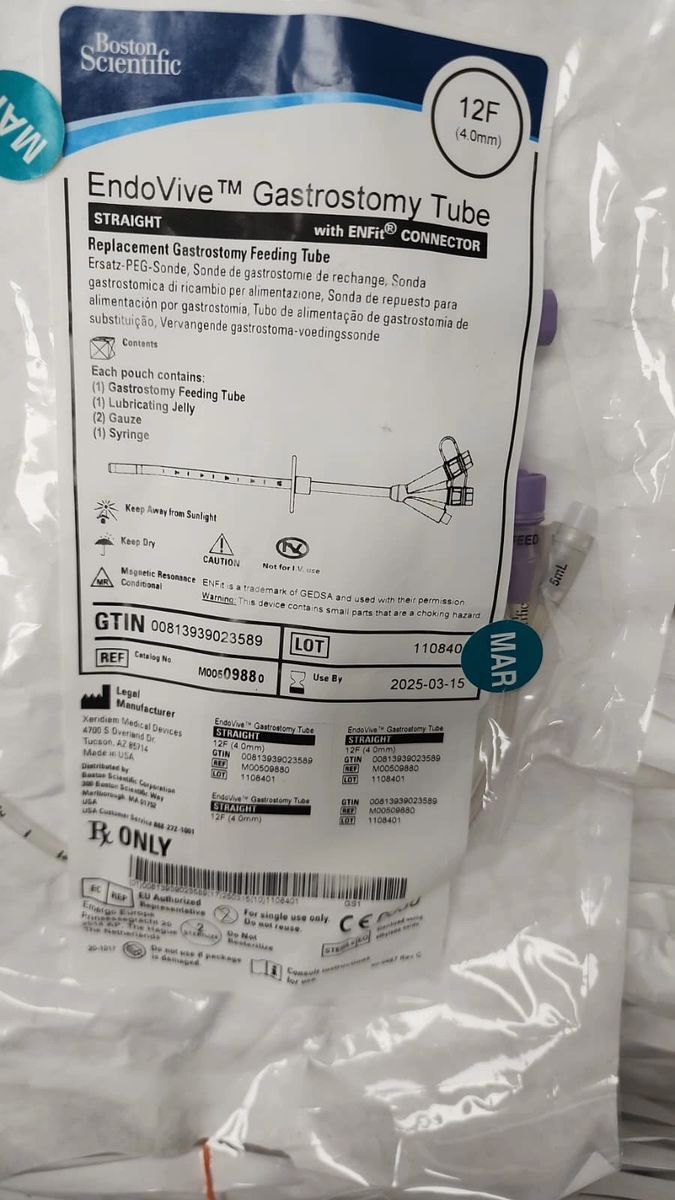 BOSTON SCIENTIFIC 0988 EndoVive Gastrostomy Tube STRAIGHT w/ENFit ...