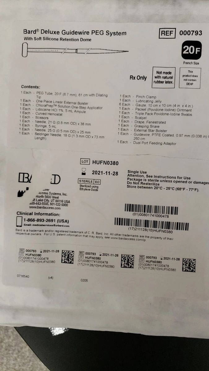 BARD 000793 DELUXE GUIDEWIRE PEG SYSTEM WITH SOFT SILICONE RETENTION ...