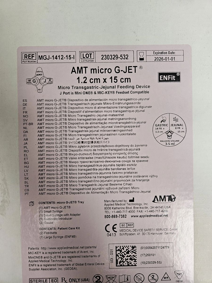 Applied Medical Technology MGJ-1415-15-I micro G-JET 1.5cm x 15cm - 02 ...