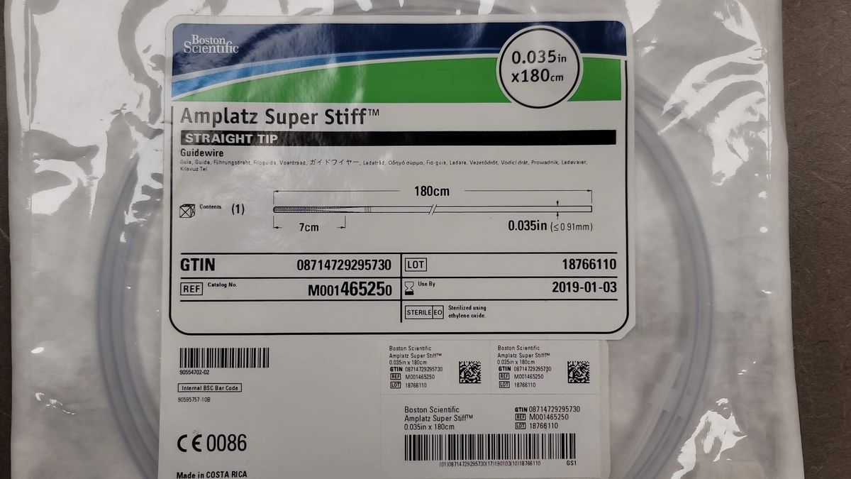 BOSTON SCIENTIFIC 46-525 Amplatz Super Stiff Straight Tip Guidewire 180 ...