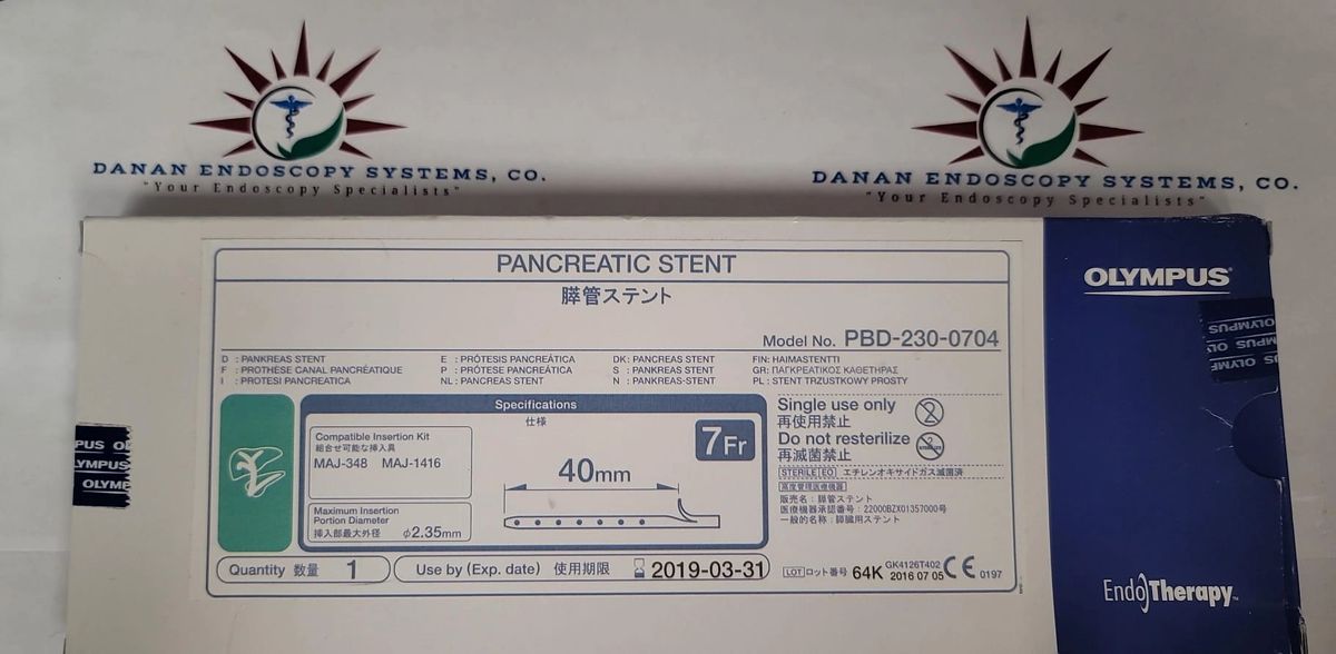 Olympus PBD-230-0704 Pancreatic Stent 7Fr. X 40mm (X)