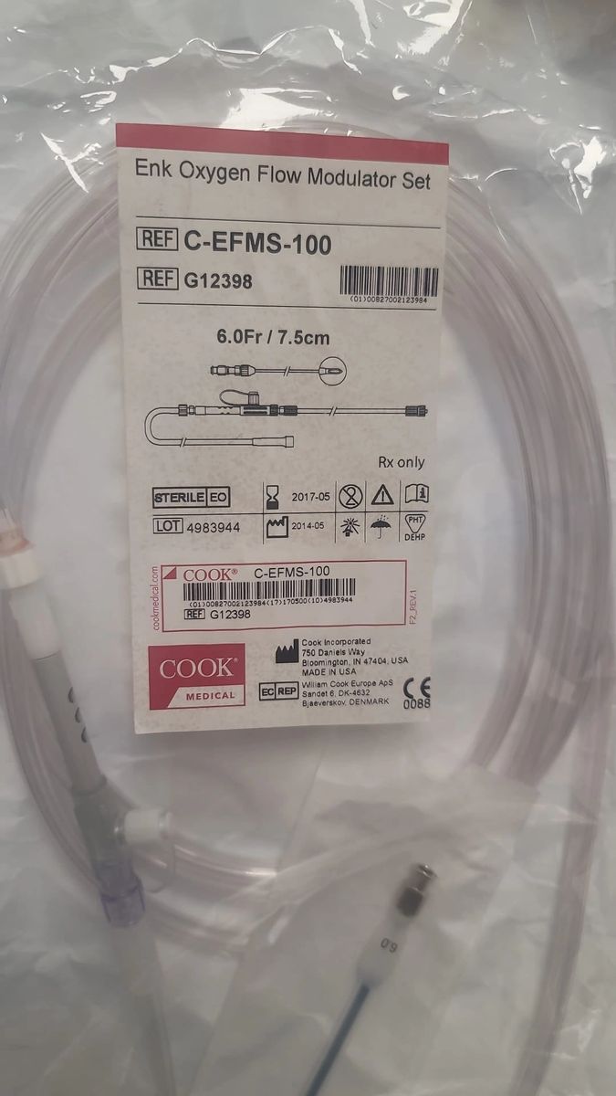 COOK ENK OXYGEN FLOW MODULATOR SET 6F X 7.5CM (X)