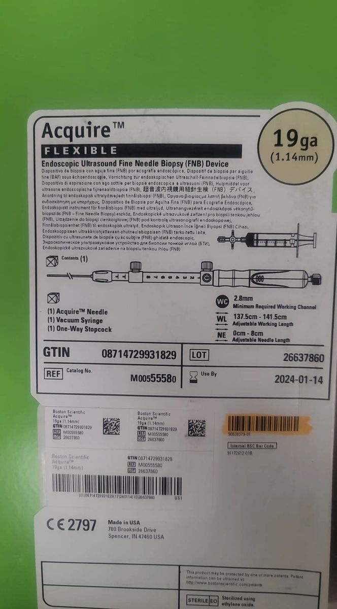 Boston Scientific 5558 AQUIRE FLEXIBLE Endoscopic Ultrasound Fine ...
