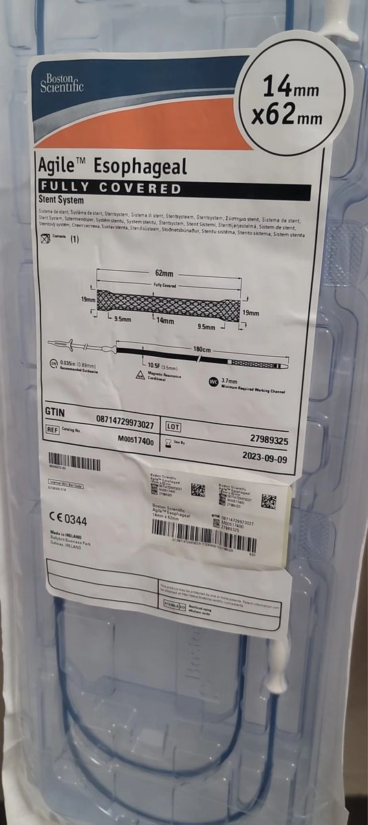 Boston Scientific REF:1740 Agile Esophageal Fully Covered Stent System ...