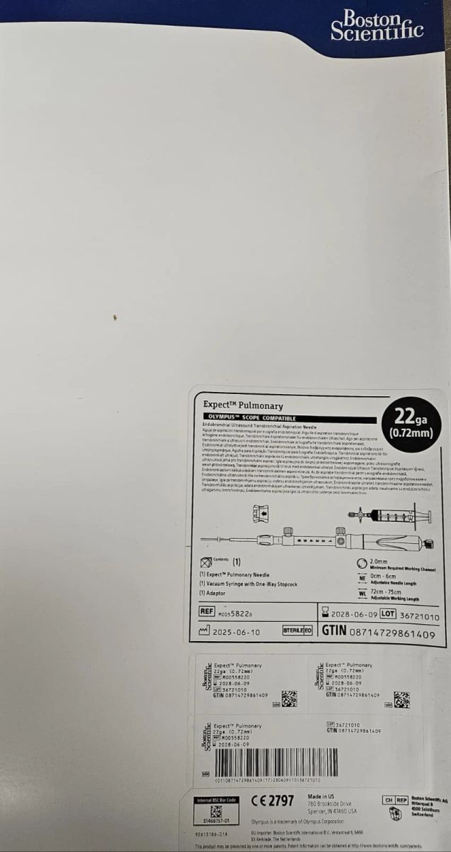 Boston Scientific 5822 EXPECT Pulmonary Endobronchial Ultrasound ...