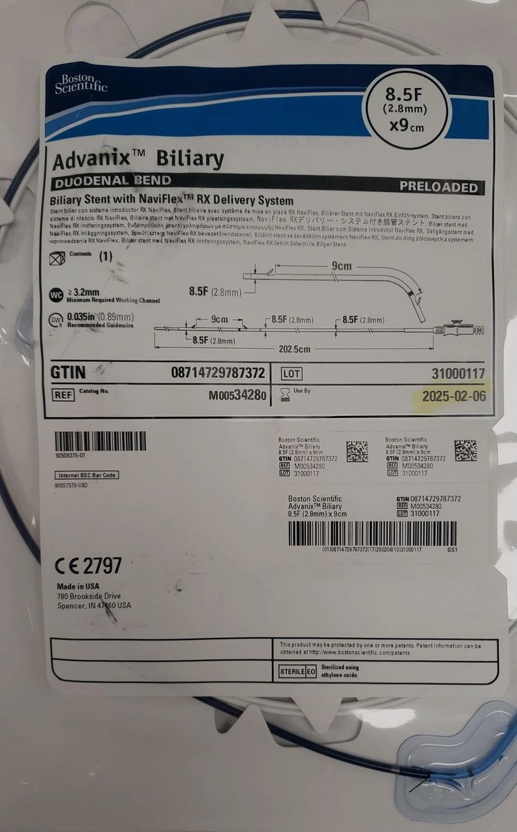 Boston Scientific 3428 Advanix Biliary Duodenal Bend Stent with ...