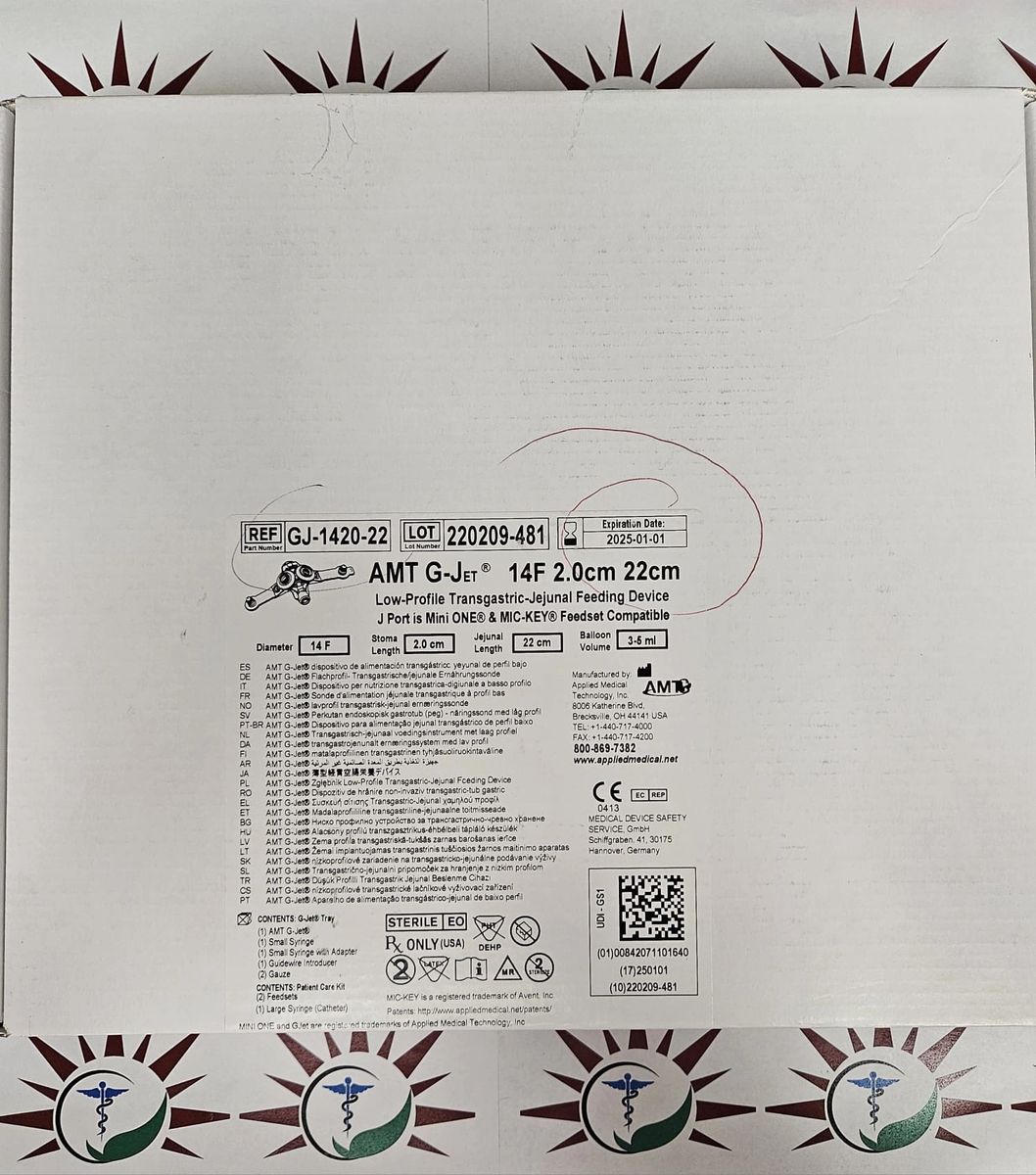 AMT GJ-1420-22 G-Jet Low Profile Transgastric-Jejunal Feeding Device ...