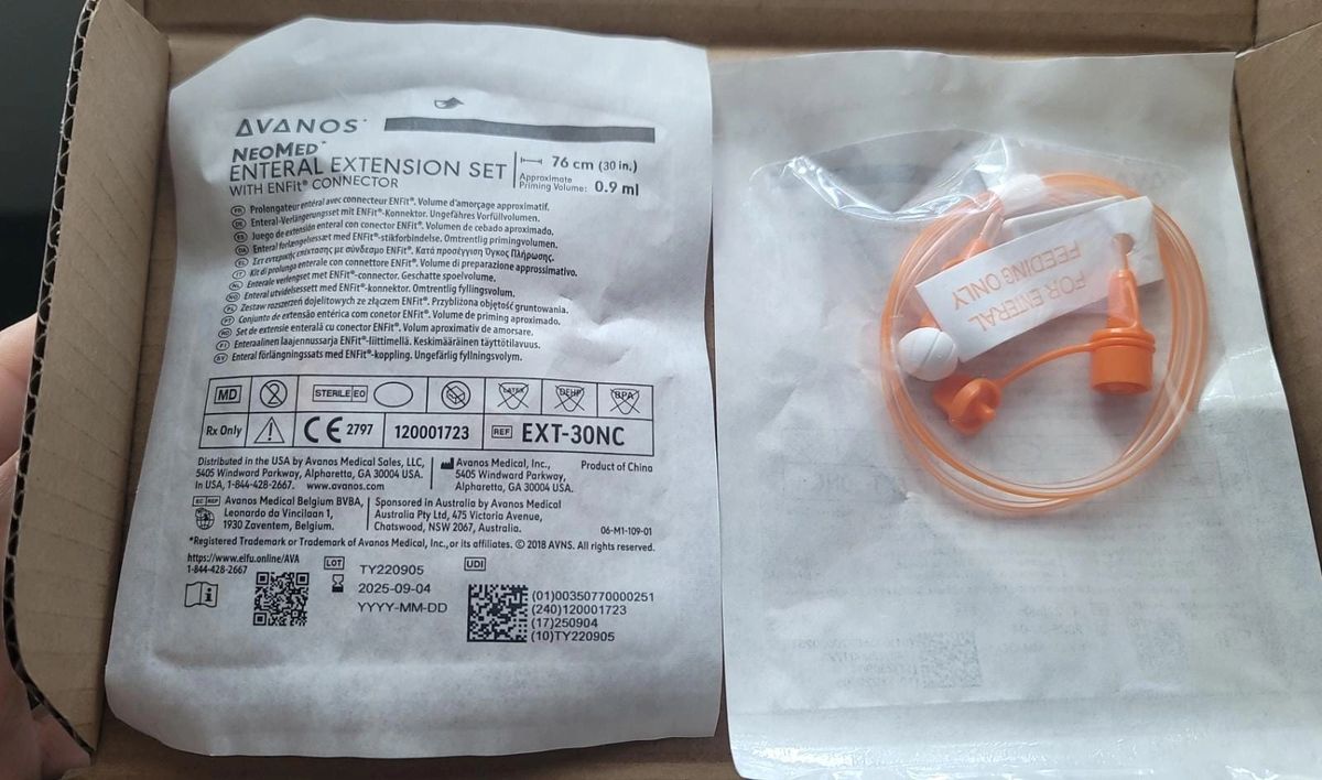 AVANOS EXT-30NC NEOMED ENTERAL EXTENSION SET WITH ENFit CONNECTOR 76cm X 30in 09ml (In Date)