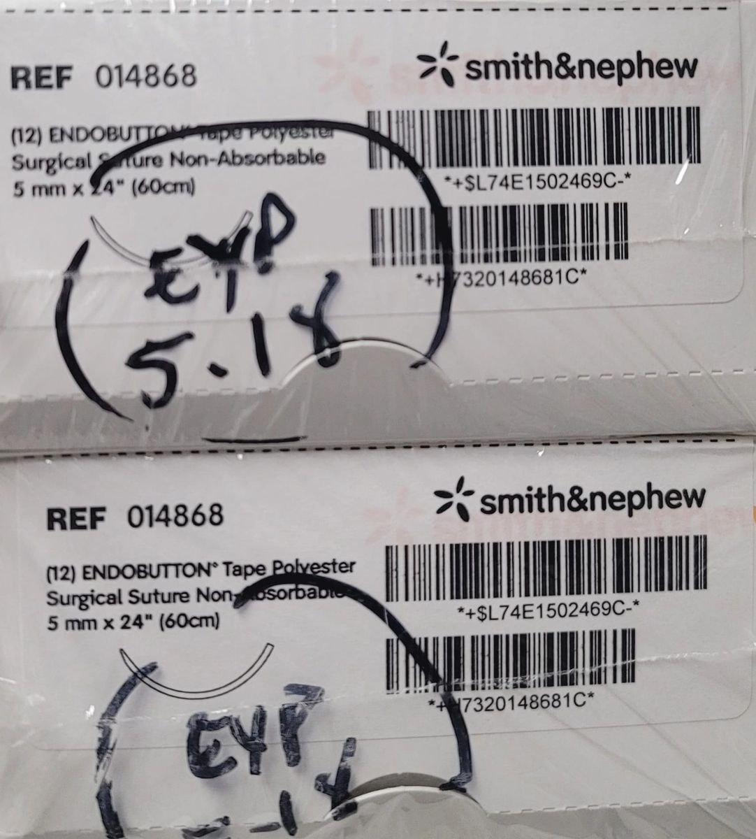 SMITH & NEPHEW 014868 EndoButton Tape Polyester Surgical Suture Non ...