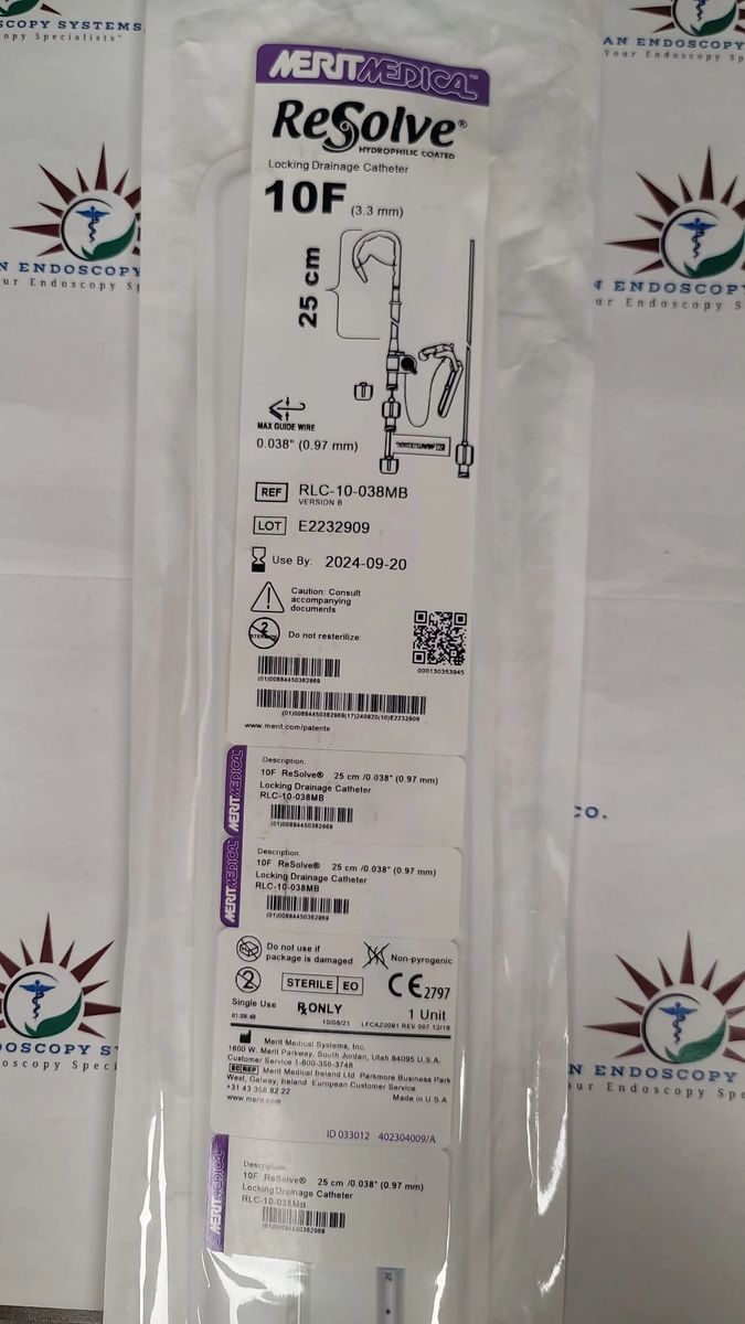 Merit Medical RLC-10-038MB ReSolve Locking Drainage Catheter 10Fr. X ...