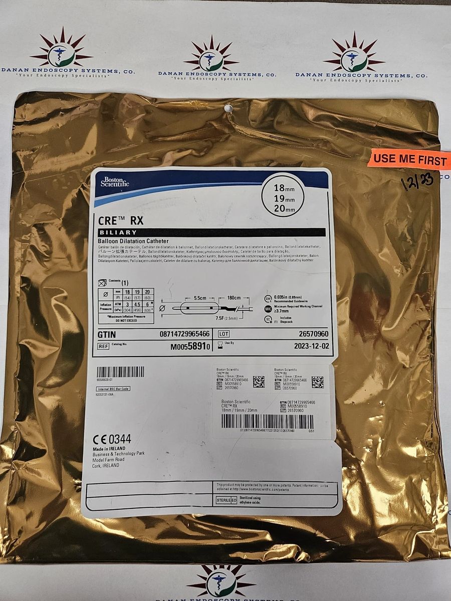 Boston scientific 5891 CRE RX Balloon Dilatation Catheter 181920 5.5mm ...