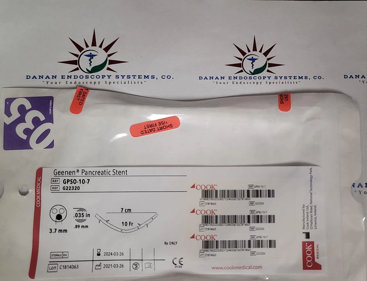 Cook Medical G22320 Geenen PANCREATIC Stent 10Fr. X 7cm (X)