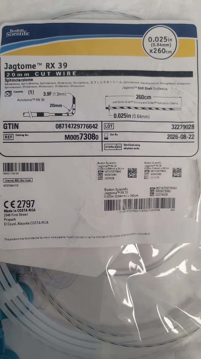 Boston Scientific 7308 Jagtome RX 39 Sphinterotome 20mm CUT WIRE IN-DATE