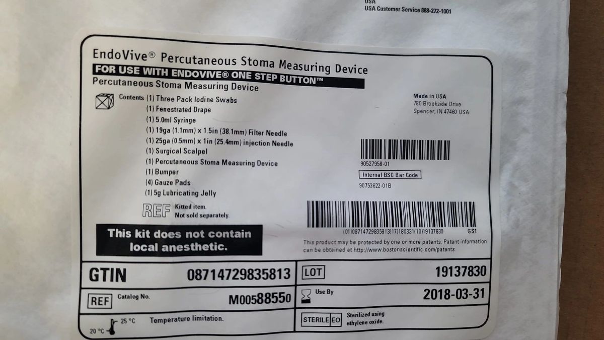 Boston Scientific 8855 EndoVive Percutaneous Stoma Measuring Device One ...