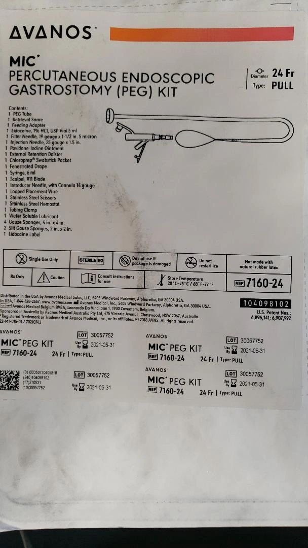 AVANOS REF: 7160-24 MIC* (PEG) KIT 24Fr. PULL (X)*