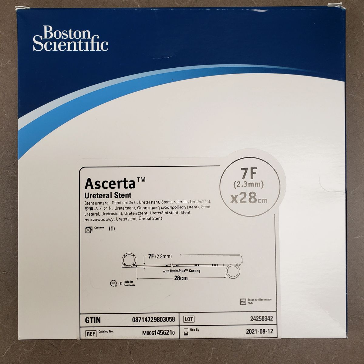 BOSTON SCIENTIFIC 145-621 ASCERTA URETERAL STENT 7F X 28CM (X)