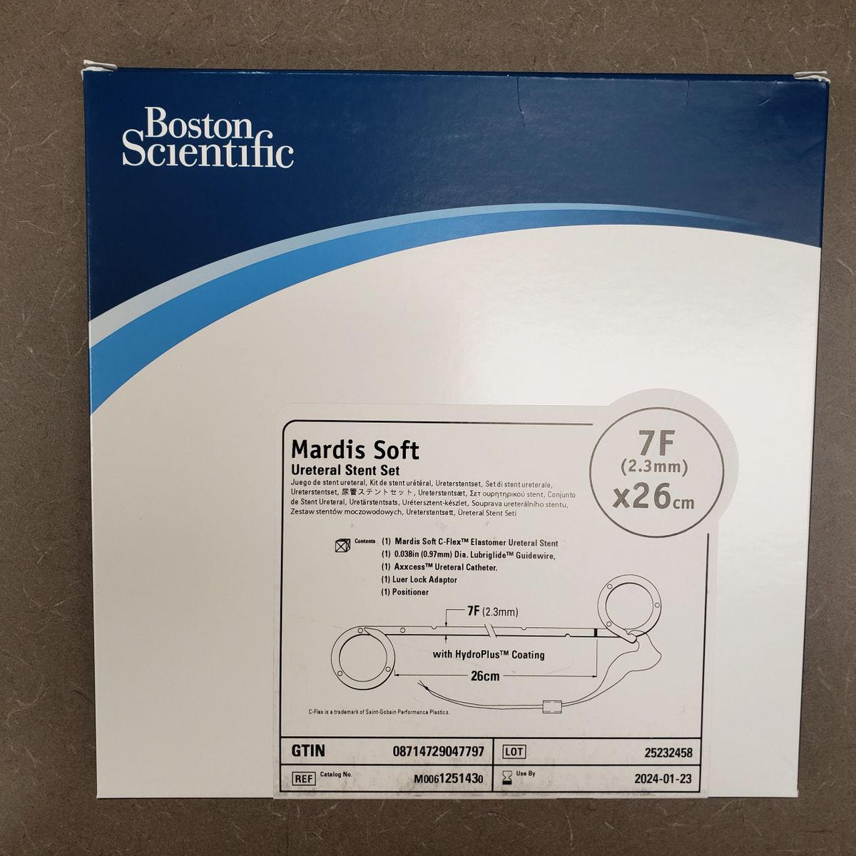 BOSTON SCIENTIFIC 125-143 MARDIS SOFT URETERAL STENT 7F X 26CM (X)