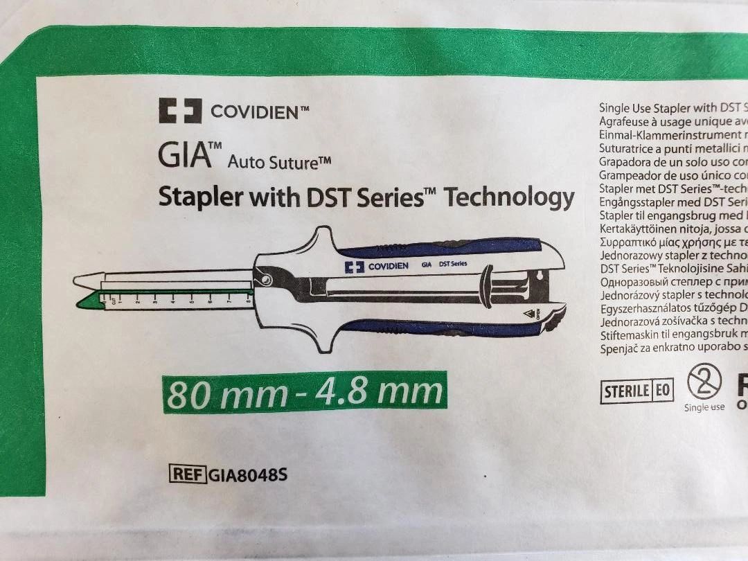 COVIDIEN GIA8048S AUTO SUTURE STAPLER WITH DST SERIES TECHNOLOGY 80mm-4 ...